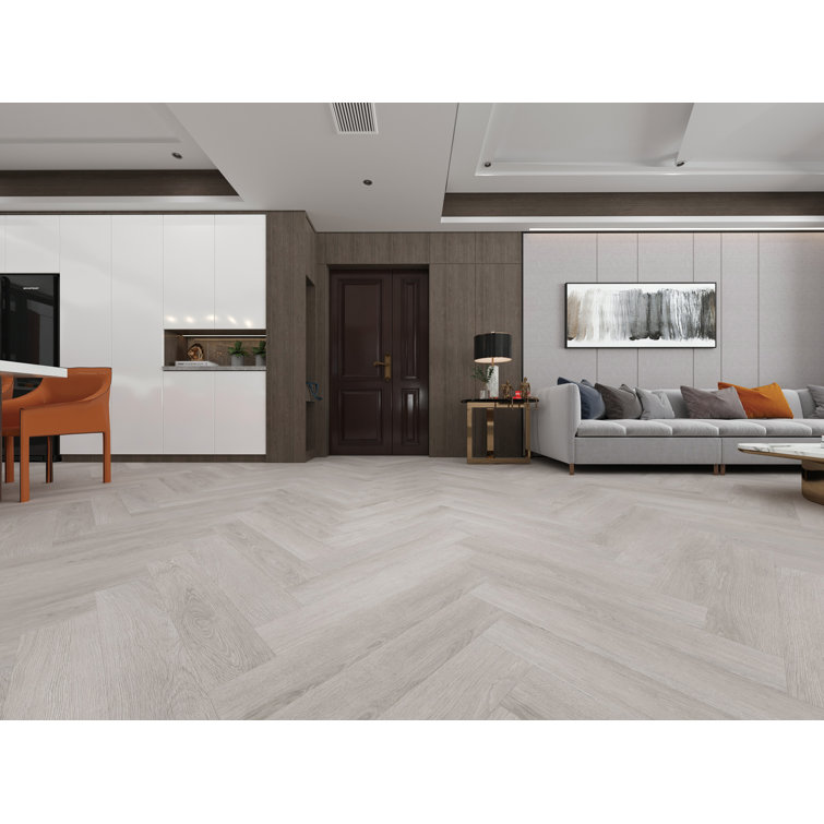 Christina & Son The Terra Collection Herringbone SPC Flooring 30"L X 6mm, 16.53 Sf/Box | Wayfair